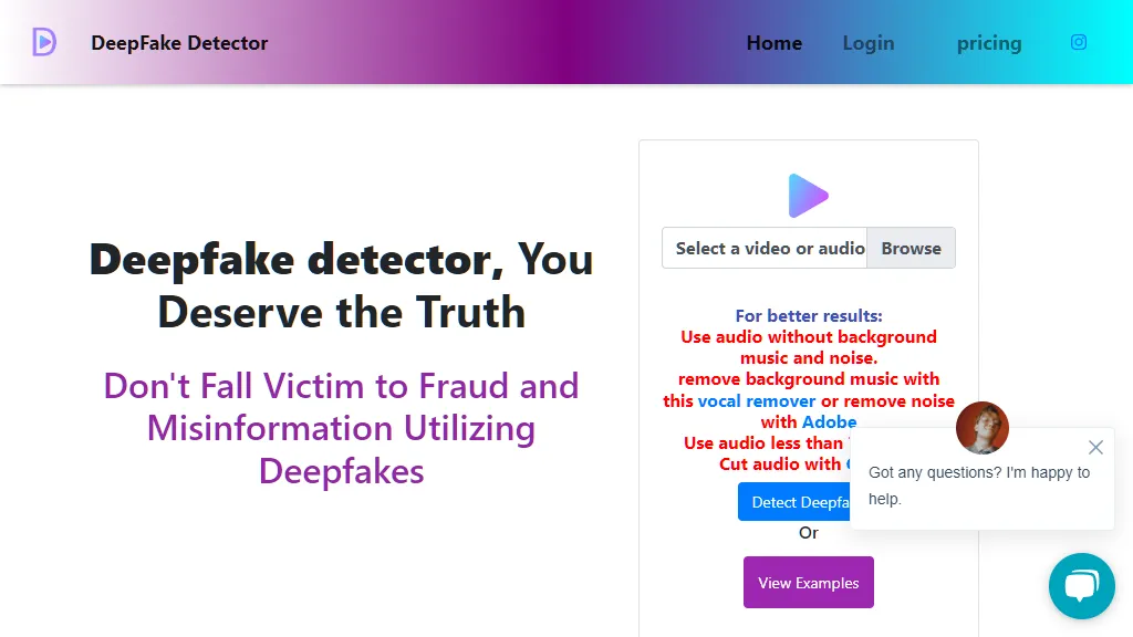 Deepfake Detector - AI Tools
