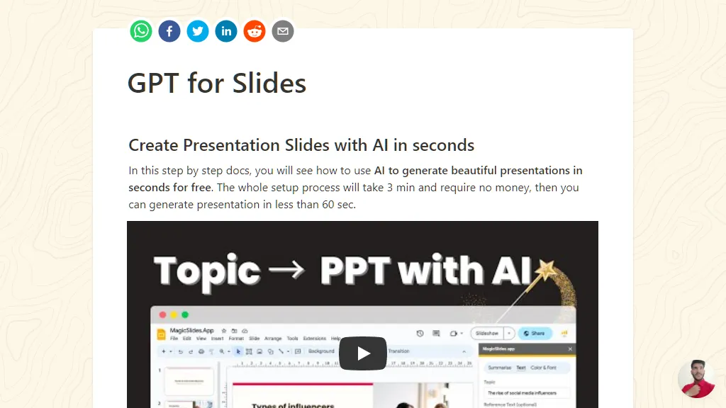 GPT for Slides - AI Tools