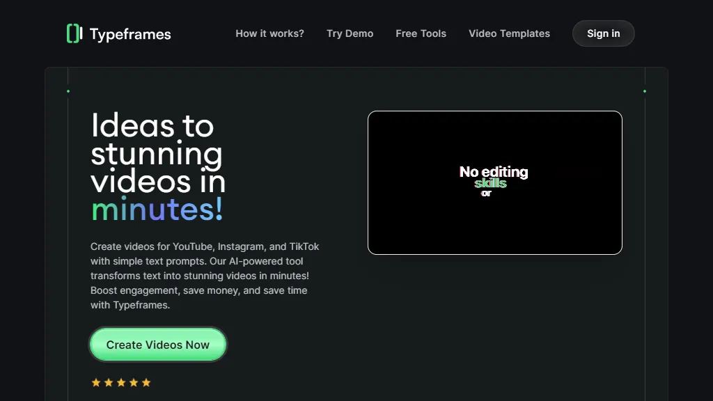Typeframes - AI Tools